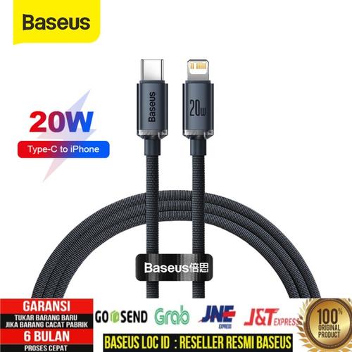 Jual Baseus Kabel iPhone Cable Type C to Lightning Fast Charging 20W 2M ...