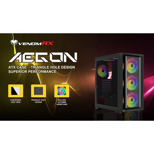 Jual CASING KOMPUTER VENOMRX CASE AEGON BLACK / WHITE - Hitam - Kota ...