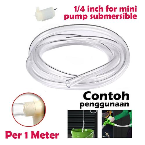 Jual Selang Transparan Aerator Pompa Submersible 1/4 Mini Micro Per ...