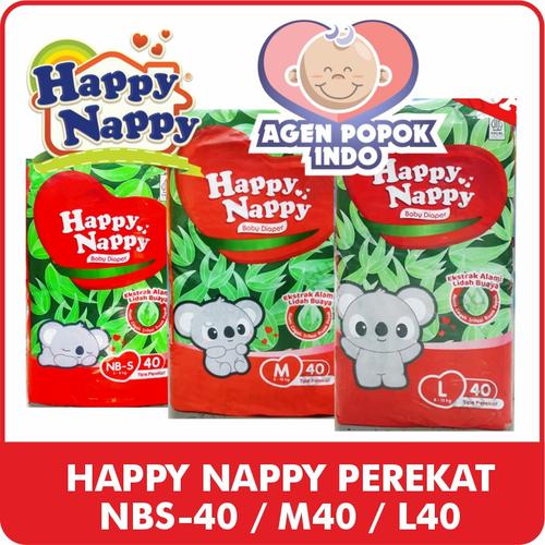 Jual HAPPY NAPPY Baby Diapers Popok Bayi Perekat S40 / M40 / L40 - NBS ...