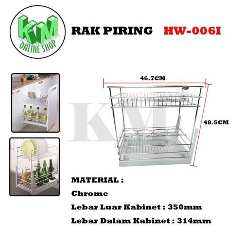 Jual Rak Piring Botol Kitchen Set Bawah Tingkat 2 HW 006 I / HW 006 SS ...