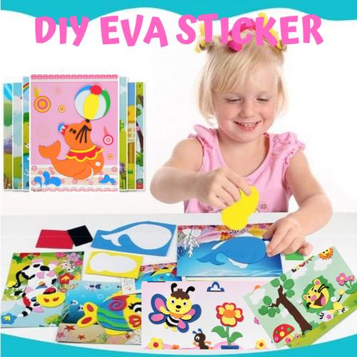 Promo DIY EVA STICKER mainan edukasi menempel art craft / prakarya anak ...