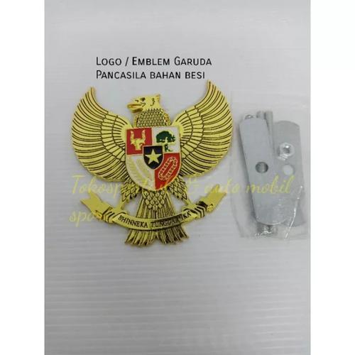 Jual Logo Emblem stiker Lambang Garuda Pancasila warna emas bahan ...
