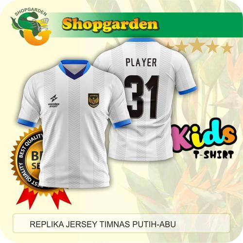 Jual Jersey Anak Kaos Jersey Bola Anak TIMNAS PUTIH ABU Kaos Jersey ...