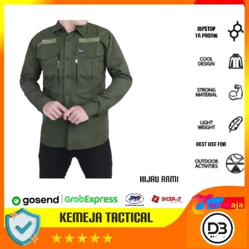 Jual Kemeja Tactical Lengan Panjang PDL Lapangan Kerja Baju PDH - Hijau ...