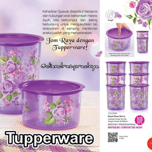 Jual Royal Rose OT Canister Tupperware Malaysia - 950 mL - Kota Malang ...