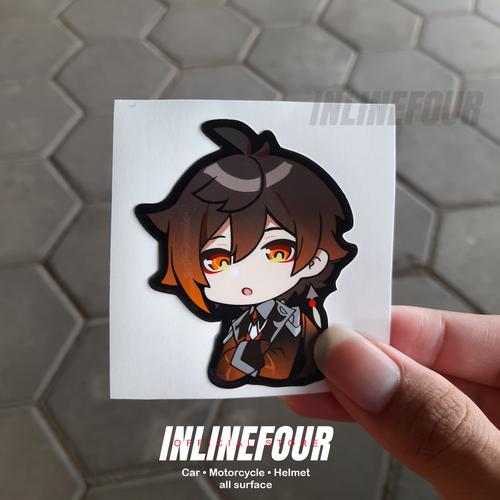 Jual Sticker Hologram Genshin Impact Stiker Zhongli - Wibu Anime Jepang ...