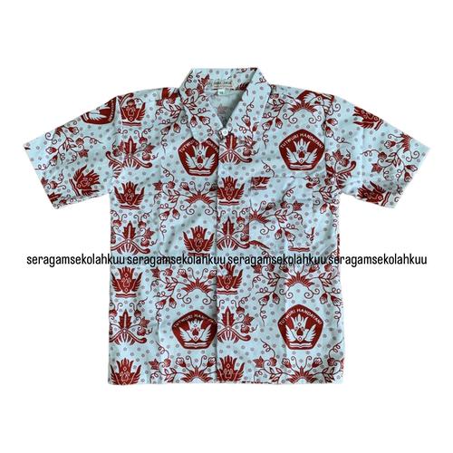 Jual Baju Kemeja Batik Tut Wuri Handayani Merah Seragam Sekolah SD ...