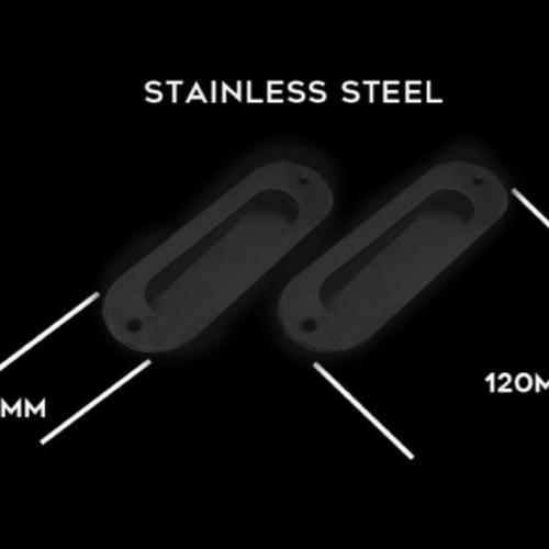 Jual handle pintu geser 1 set tarikan pintu geser stainless hitam camp ...