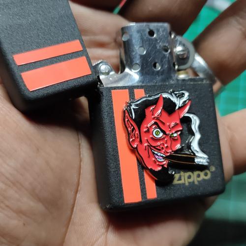Jual Custom Emblem Korek Zippo : Sm*kin' Devil - Kab. Bantul - Devil's Parts | Tokopedia