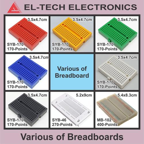 Jual Breadboard Solderless Project Prototype Board PCB Lubang IC 2.54mm ...