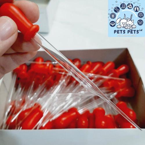 Jual Pipet Kaca Pendek Dot Merah - Pipet Obat Tetes Drops 1 Box Isi ...