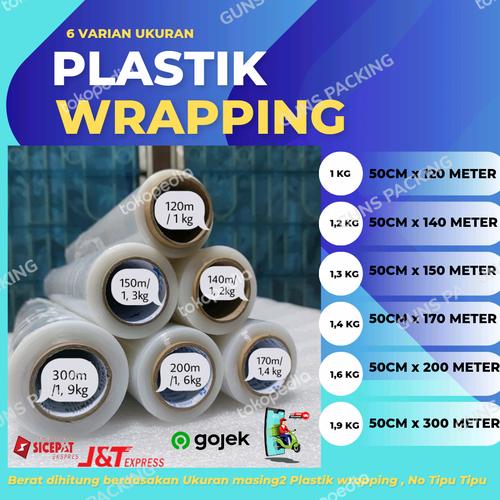 Jual Wrapping plastik 50cm Stretch Film Plastik Wrap Plastik Wrapping ...