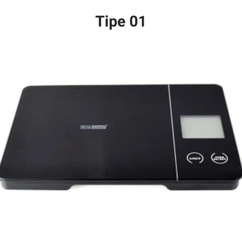 Jual Timbangan Dapur Digital Kaca 5KG - Hitam Kitchen Scale Krischef ...