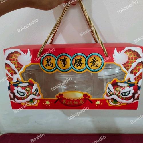 Jual CNY Box Imlek 3 Jar 600ml Box Imlek Cookies Box Imlek Cupcake ...