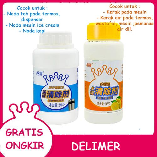 Jual Delimer powder pembersih kerak mesin noda teh dan kopi descaler ...