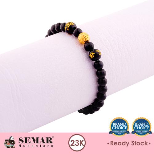 Promo Gelang Emas Tali Kristal Money Coin Ball Gold 23K Semar Nusantara ...