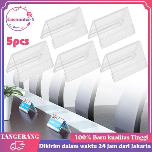 Jual 5pcs Papan Nama Meja Akrilik 2 Sisi 8x20cm Name Desk Name Plate ...