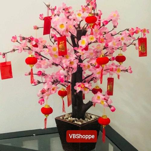 Jual BONUS GANTUNGAN ANGPAO Pohon imlek SAKURA MEHWA MEIHUA 35CM POT ...