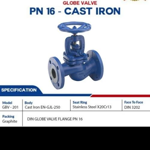 Jual GLOBE VALVE CAST IRON FLANGE PN16 DN50 (2"INCHI) - Kab. Tangerang ...