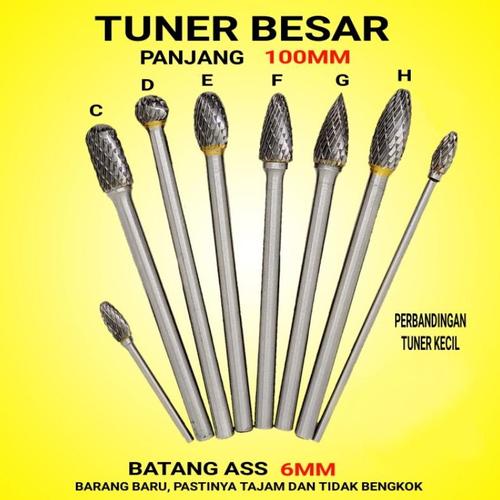 Jual Mata Bor Alat Tuner Cuner Tunner Porting Besar Batang 6Mm Panjang ...