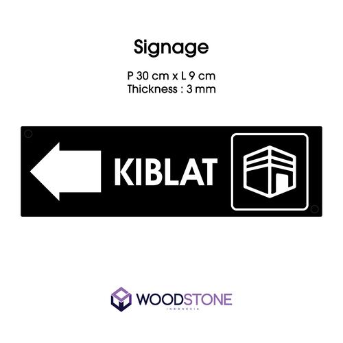 Jual Papan Acrylic Arah Kiblat Kanan Kiri Sign Tanda Sholat - Arah Kiri ...