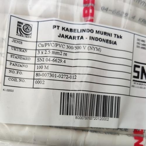 Jual kabel NYM 3x2.5mm kabelindo 100mtr - Jakarta Pusat - MRT Electric ...