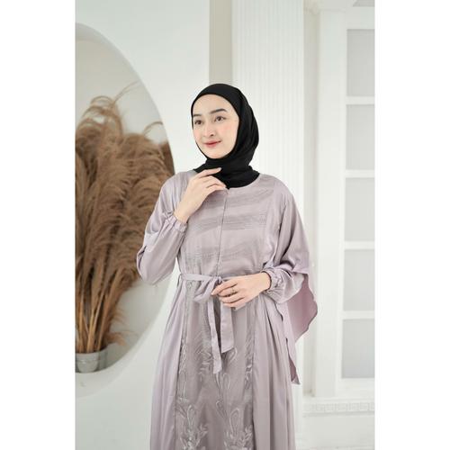 Jual CIARA MAXI DRESS SILK GLOSSY HALUS (Bagian Pundak Berlayer) - grey ...