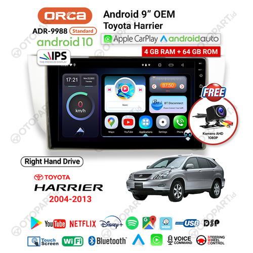 Jual Head Unit TV Android 9″ inch OEM Toyota HARRIER 2008-2013 ORCA ...