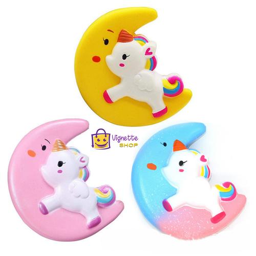 Jual Squishy Cute Rainbow Moon Flying Horse Slow Rising - Pink - Kota ...
