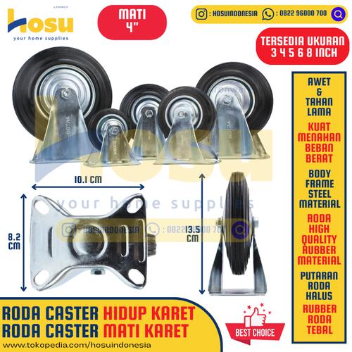 Promo Roda Hidup Mati Karet Caster Kastor Troli Gerobak Etalase 3 4 5 6 ...