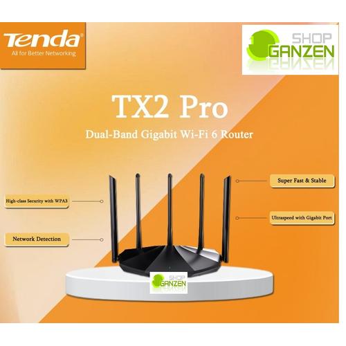 Jual Tenda TX2 Pro Dual-Band Gigabit Wi-Fi 6 Router - Jakarta Pusat ...