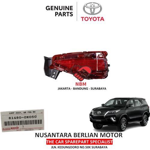 Jual REFLEKTOR RH/KANAN BUMPER FORTUNER VRZ 2016 UP - 81480-0K050 ...