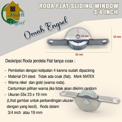 Jual Roda flat sliding window 3/4inch A.02A roda ulih rata merk matex ...
