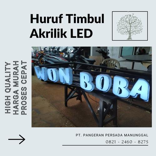 Jual Huruf Timbul Akrilik LED Letter Box Custom Design Eksterior Resto ...