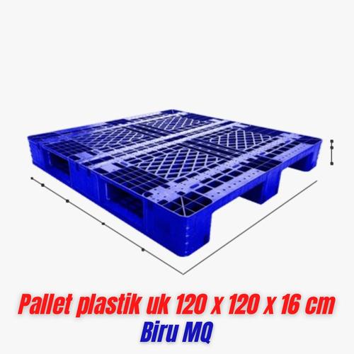 Jual Pallet Plastik Baru (MQ) BIRUuk 120 x 120 x 16 cm alas beban Static - Kota Surabaya ...