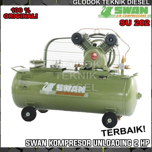 Jual SWAN Air Compressor 2 HP Kompresor Angin Unloading 2 HP PK SVU 202 ...