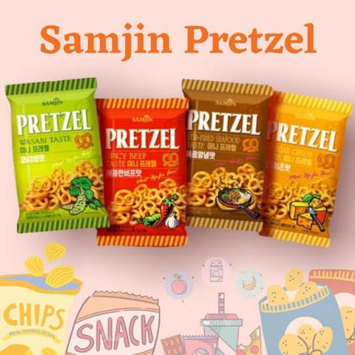 Jual Samjin pretzel samjin Korean snack Korea pretzel samjin - wasabi ...
