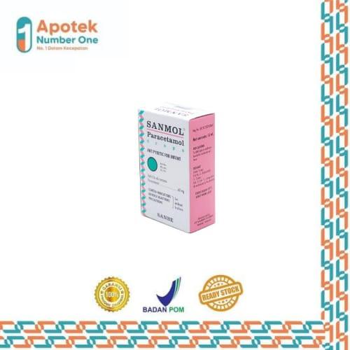 Jual sanmol Paracetamol Obat Sakit Gigi Demam Anak Sanmol Syrup 60ml ...