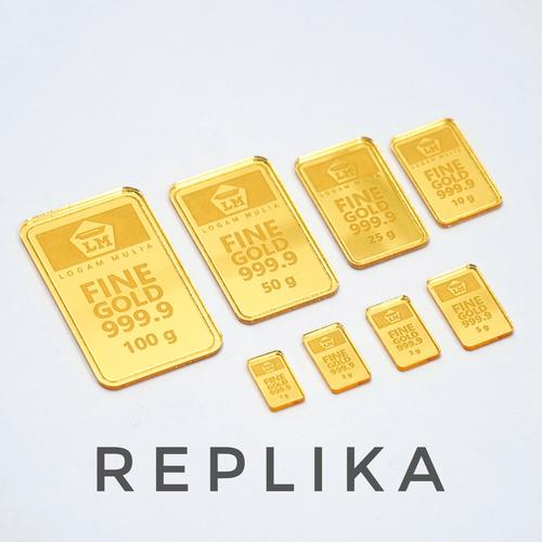 Jual Replika Emas Antam Batangan untuk Mahar Logam Mulia Tiruan Akrilik ...