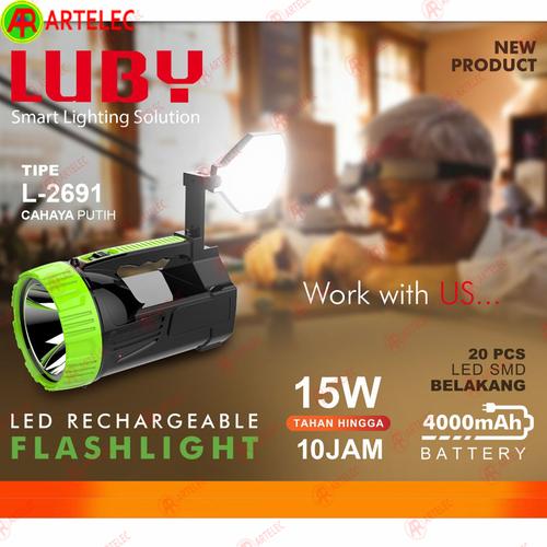 Jual Senter LUBY L-2691 fast Charging Flashlight rechargeable - Jakarta ...