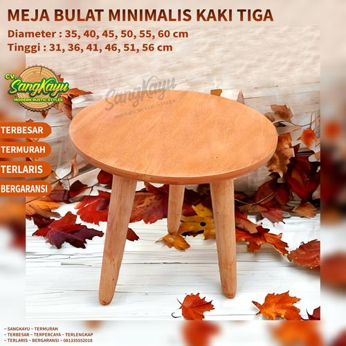 Jual Meja bulat side table 50x72cm Coffee table round table meja sudut ...