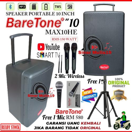 Jual Speaker Portable Baretone MAX10HE / MAX 10HE / MAX 10 HE Bluetooth ...