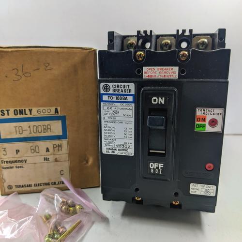 Jual TERASAKI TO-100BA MCCB Circuit Breaker 3P 15A 50A 60A TO100BA 50kA NFB - 60A - Kota Batam ...