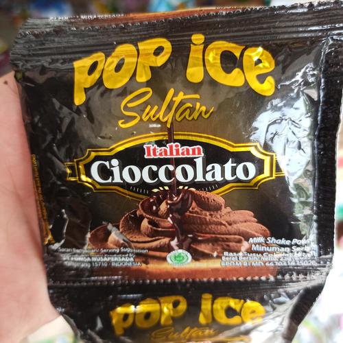 Jual Pop Ice Sultan Italian Cioccolato Susu Cokelat Hitam Minuman ...