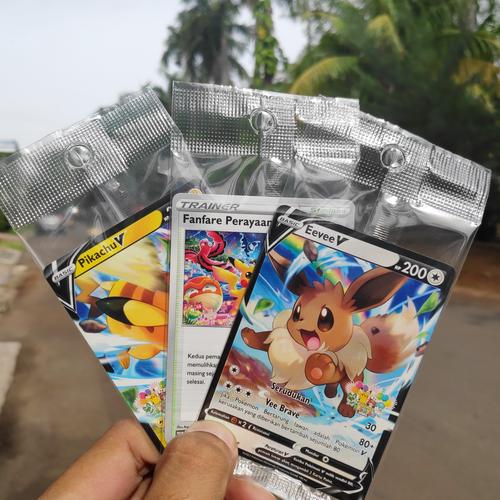 Jual Paket Langka Kartu Pokemon Festival Indonesia Pikachu, Eevee, Fanfare - Jakarta Utara ...