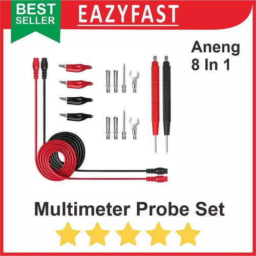 Jual Kabel Multimeter Probe Set 8 In 1 Avometer Multitester Jack Tester ...