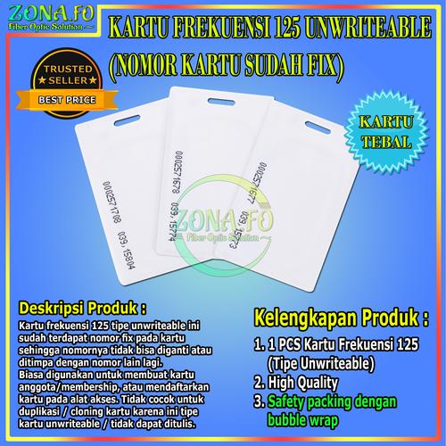 Promo 125 kHz Clamshell RFID Proximity Card Tag Kartu Tebal Lubang ...