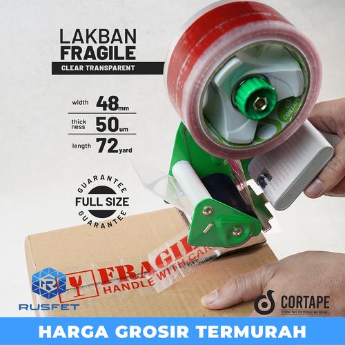 Jual Lakban Fragile Transparan 48mm x 72yard Satuan Plakban Isolasi ...
