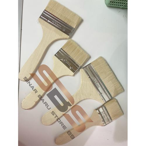 Jual KUAS CAT TEMBOK SATUAN GAGANG KAYU 2INCH/3INCH/4INCH/5INCH - 5INCH ...